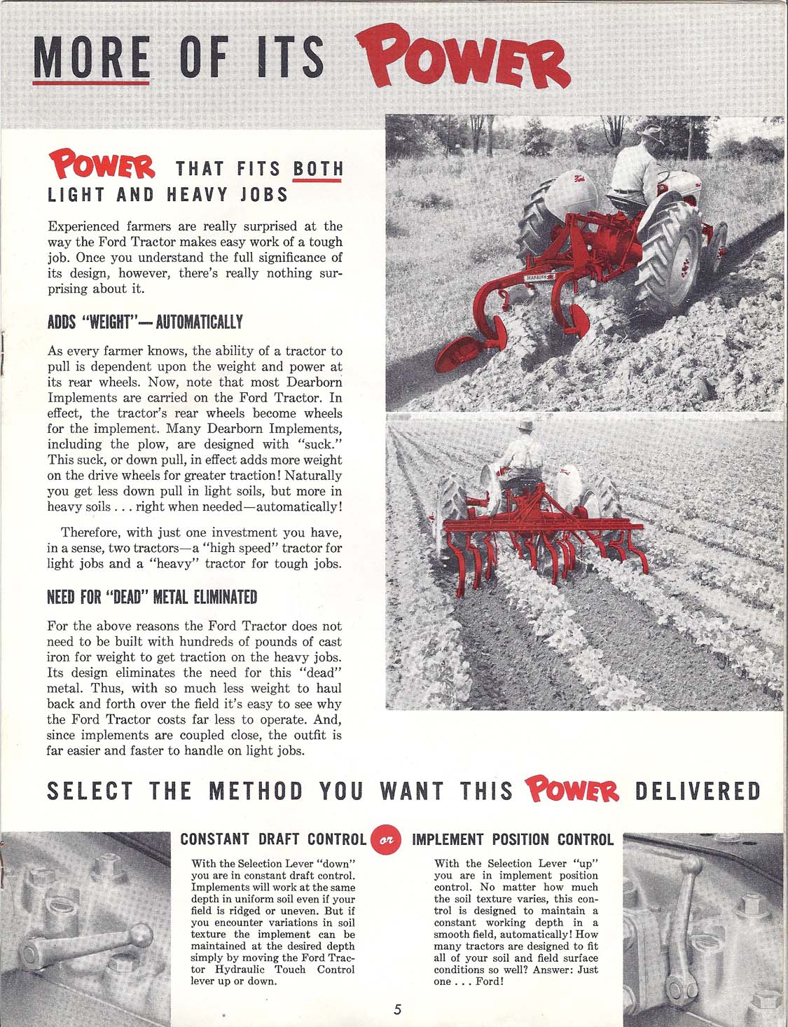 Ford Tractor with Exclusive Proof-Meter - ad brochure