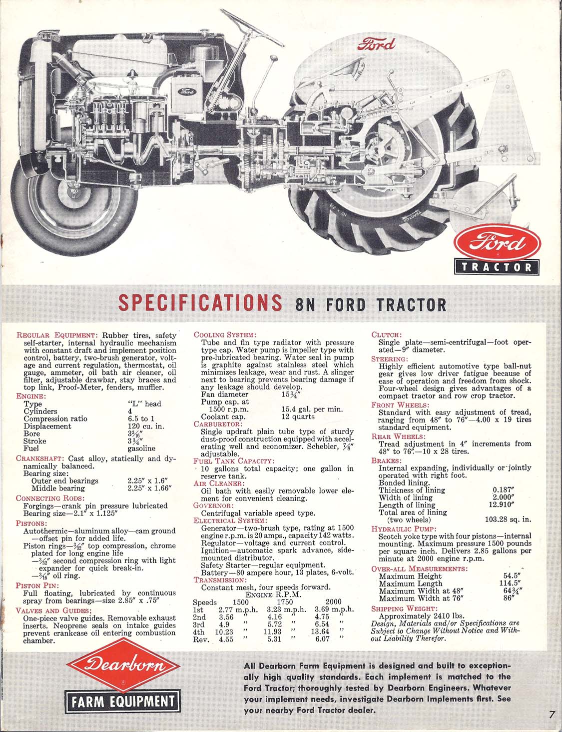Ford Tractor with Exclusive Proof-Meter - ad brochure