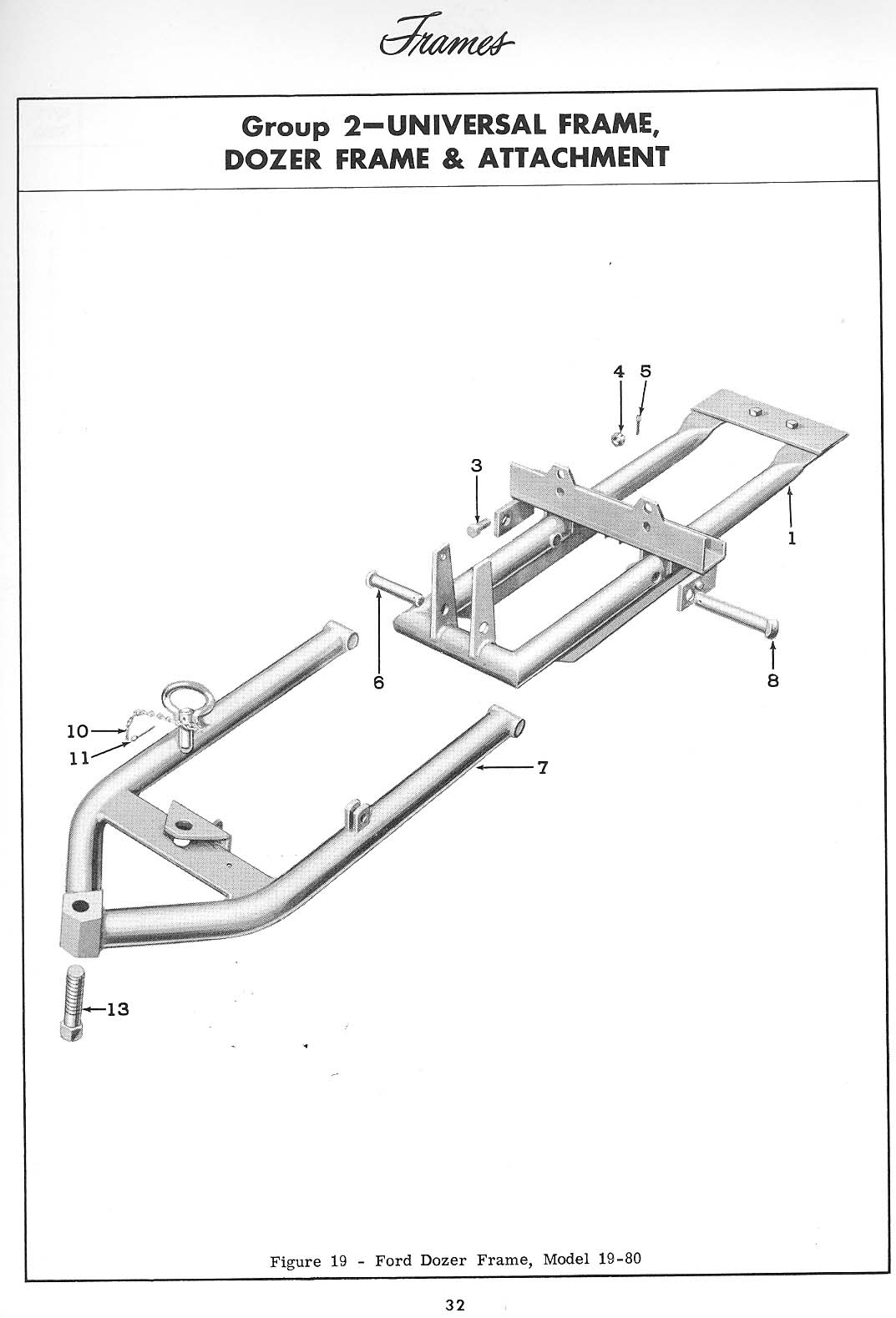 Dearborn 19-80 Dozer Frame - parts manual